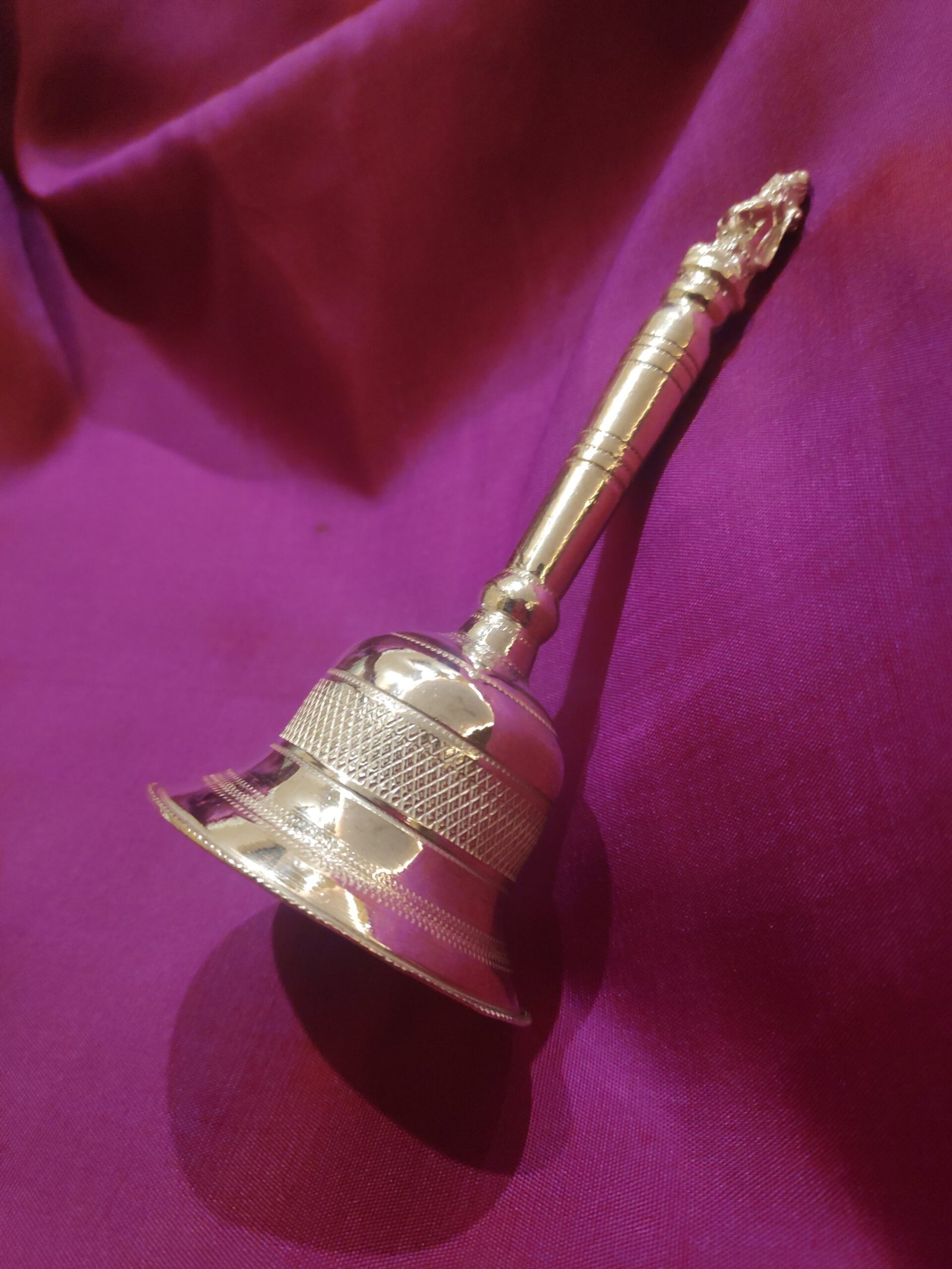 Silver Pujar Ghonta/ Aarti Bell/Ghanti Religious and Spiritual Pooja ...