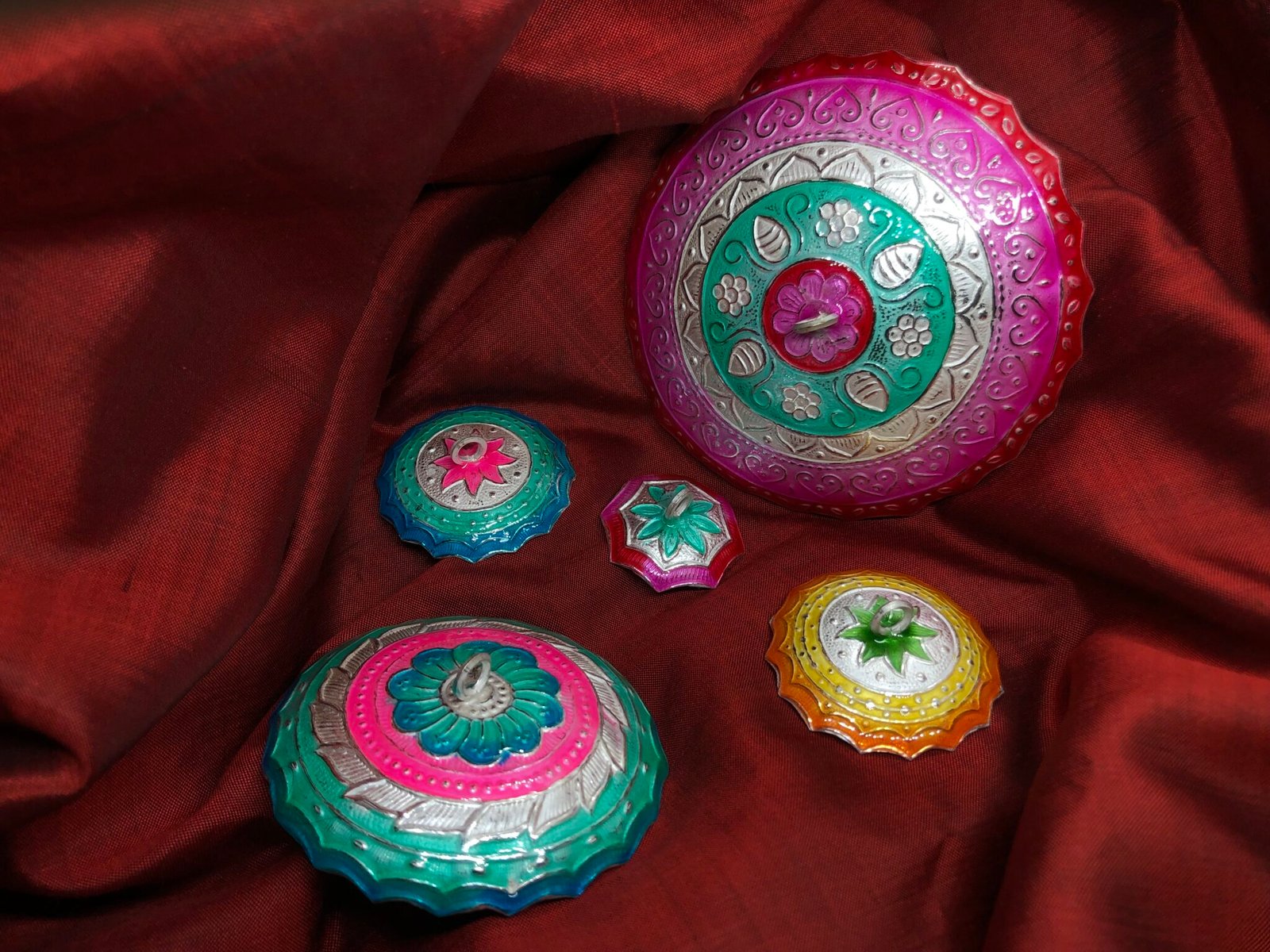 Naksha Silver Carved Chatra/Chattar for god and temple with attached ...