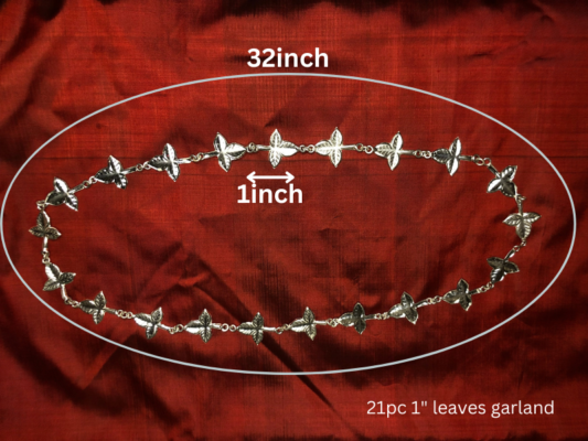 Adjustable Pure Silver Bel Patra /Belpata /Bilva Leaves / Pathram ...