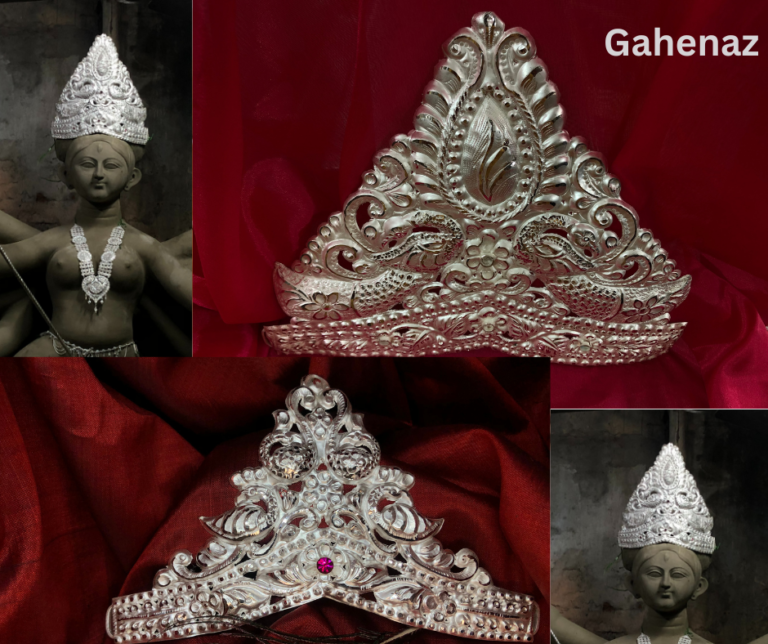 6-inch Traditional Silver Mukut/Crown For Deity/Idol / Dev-Devi ...
