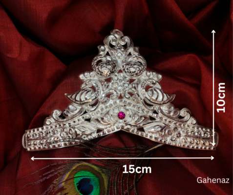 6-inch Traditional Silver Mukut/Crown For Deity/Idol / Dev-Devi ...