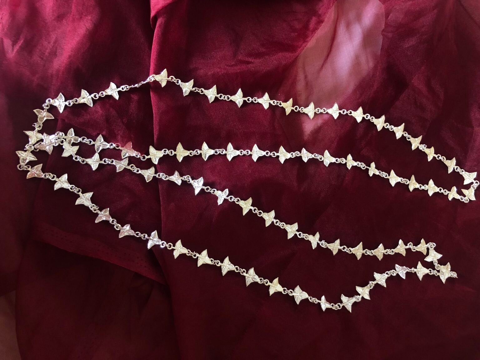 Adjustable Pure Silver Bel Patra /Belpata /Bilva Leaves / Pathram ...