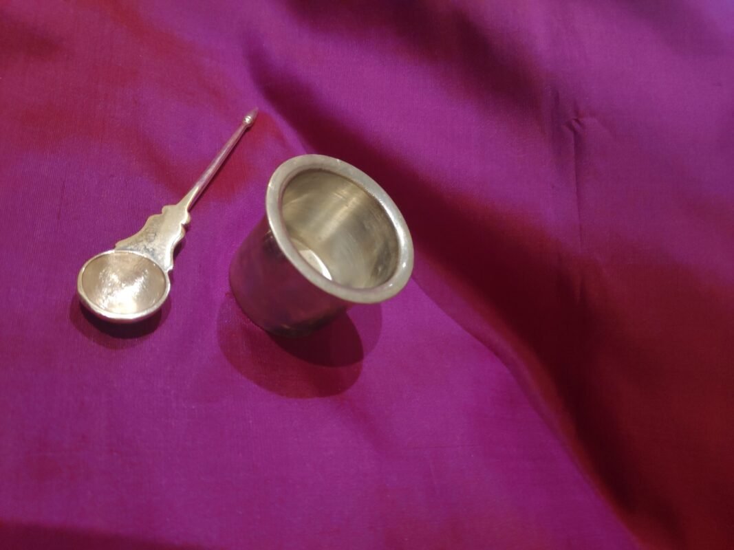 Silver Panchapatra pali/ Charan amrita Set - Gahenaz Silver: Timeless ...