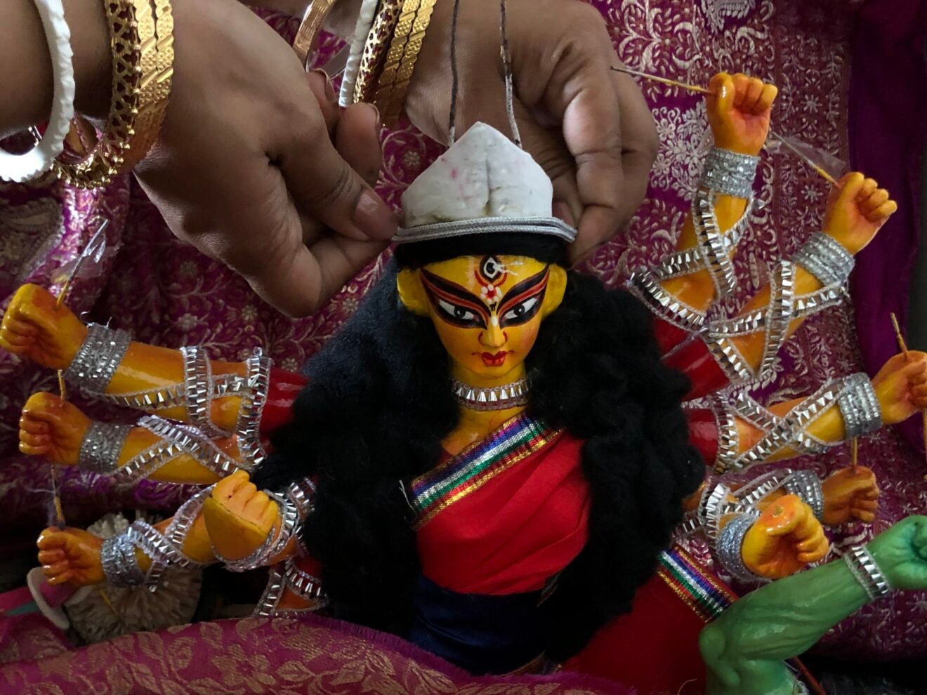 2 Inch Traditional Silver Mukut/Crown For 3-4size Deity/Idol / Dev-Devi ...