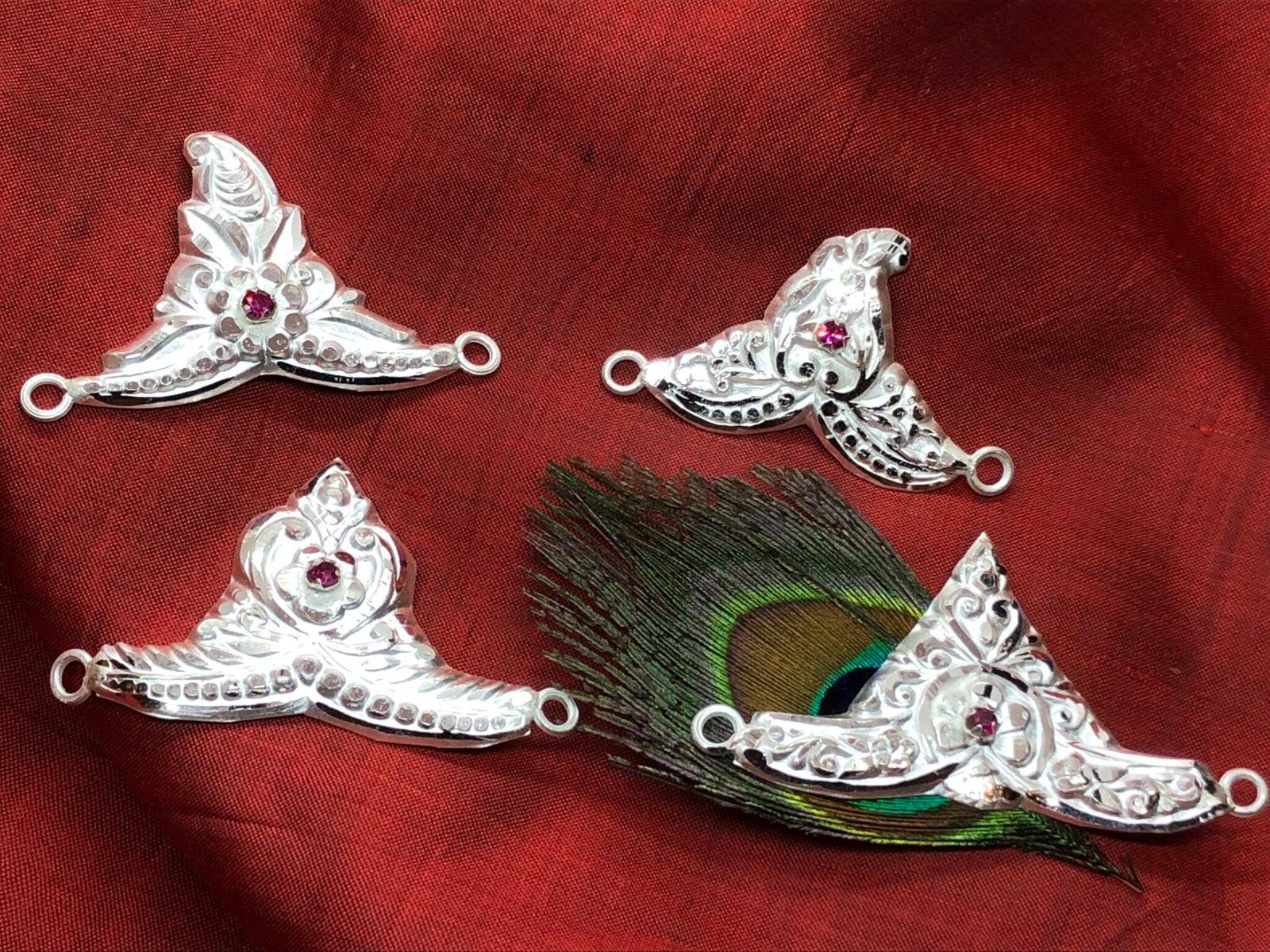 2 inch Traditional Silver Mukut/Crown for 3-4size Deity/Idol / Dev-Devi ...