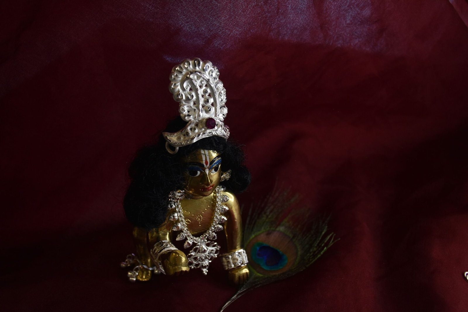 2 Inch Traditional Silver Mukut/Crown For 3-4size Deity/Idol / Dev-Devi ...