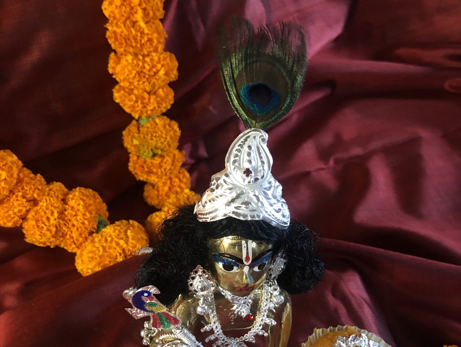 2 inch Traditional Silver Mukut/Crown for 3-4size Deity/Idol / Dev-Devi ...