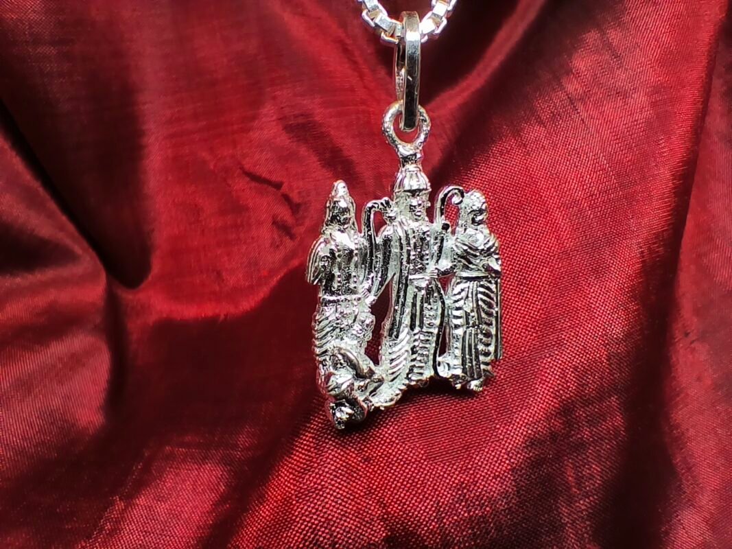 Pure Silver Bhagwan Shri Ram Parivar Locket
