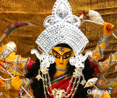 Gahenaz Silver Mukut For Devi Ma - Idol / Deity
