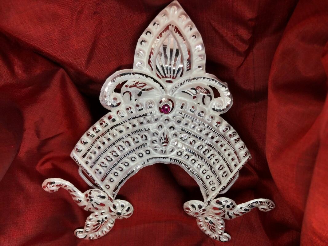 Gahenaz Silver Mukut For Devi Ma - Idol / Deity
