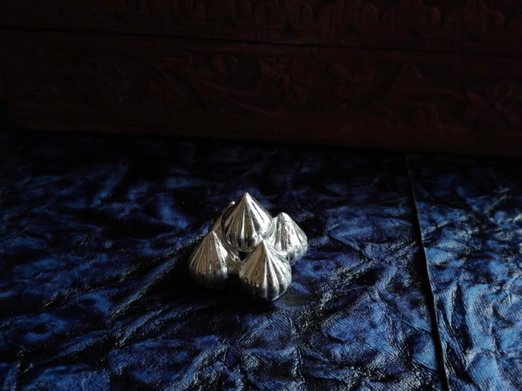 Silver Modak Pyramid For Ganesh Pooja